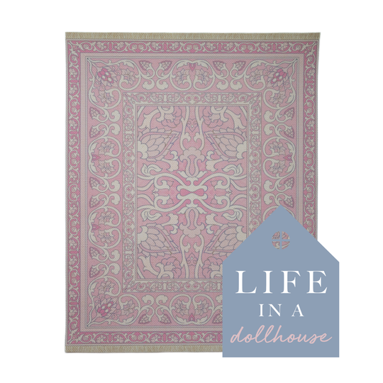 Audrey Dollhouse Rug in Blush Pink - Life In A Dollhouse Shop