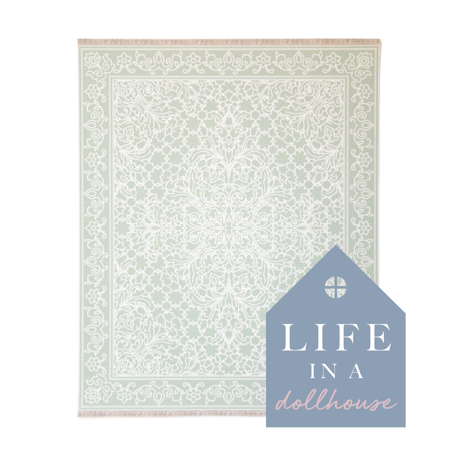 Sophia Miniature Dollhouse Rug in Light Pink - Miniature 1:12 Scale ...